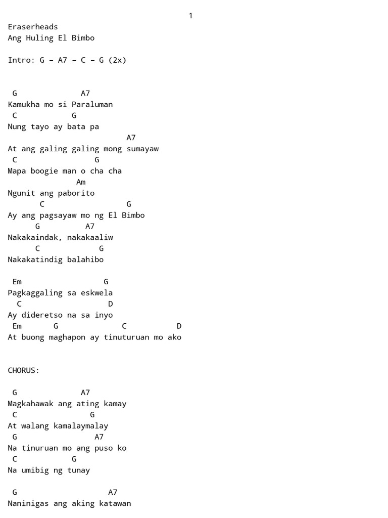 Ang Huling El Bimbo | PDF