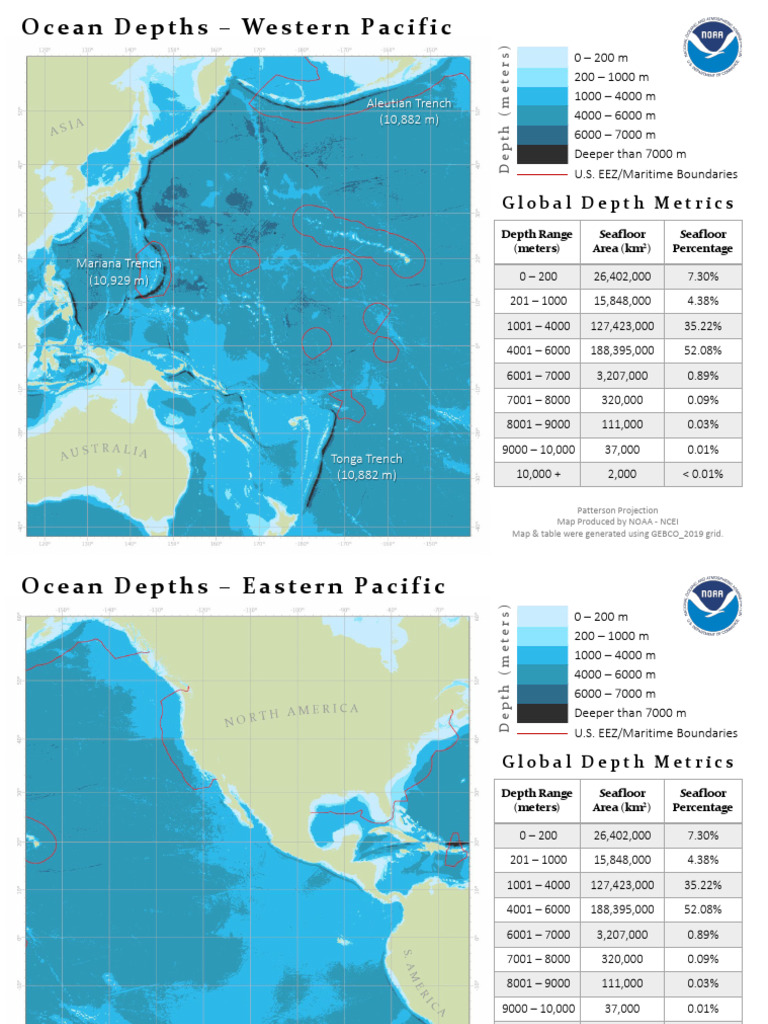 Ocean Depths by Region and Metrics | PDF | Earth Sciences | Hydrography