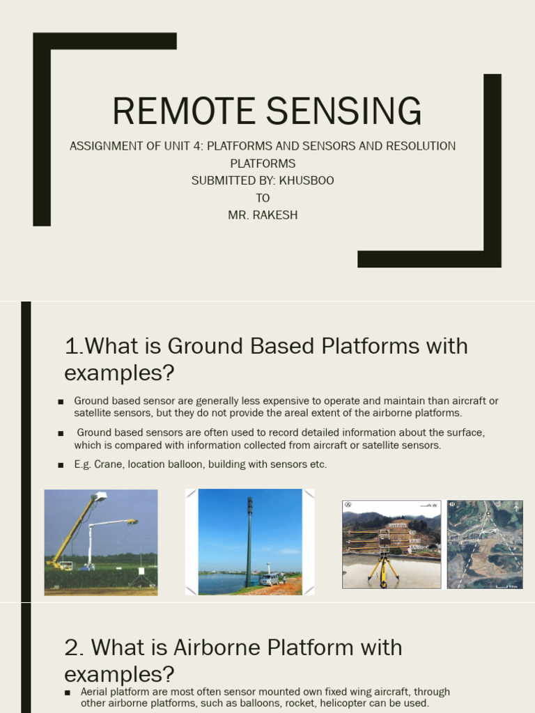 unit 4 REMOTE SENSING | PDF | Image Resolution | Infrared