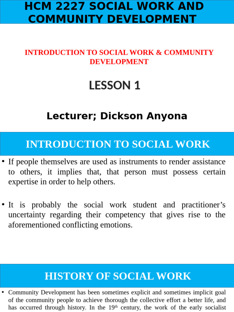 LESSON 1; Introduction to Social Work | PDF | Id | Psychoanalysis
