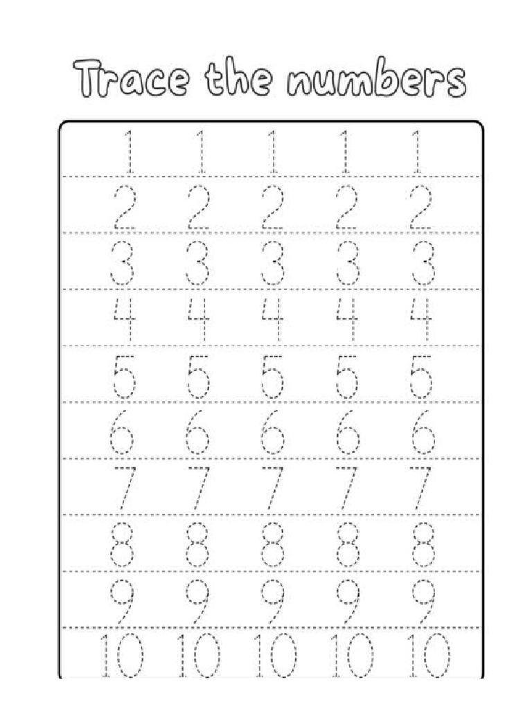 Tracing Numbers | PDF