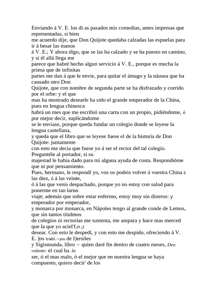 Don Quijote y el Conde de Lemos | PDF
