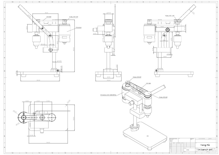 Mini Bench Drill Specifications and Parts | PDF