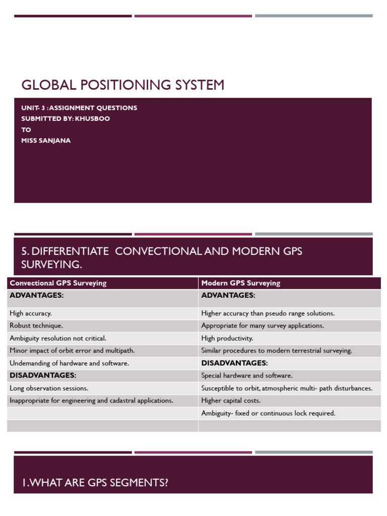 unit 3 | PDF | Global Positioning System | Surveying