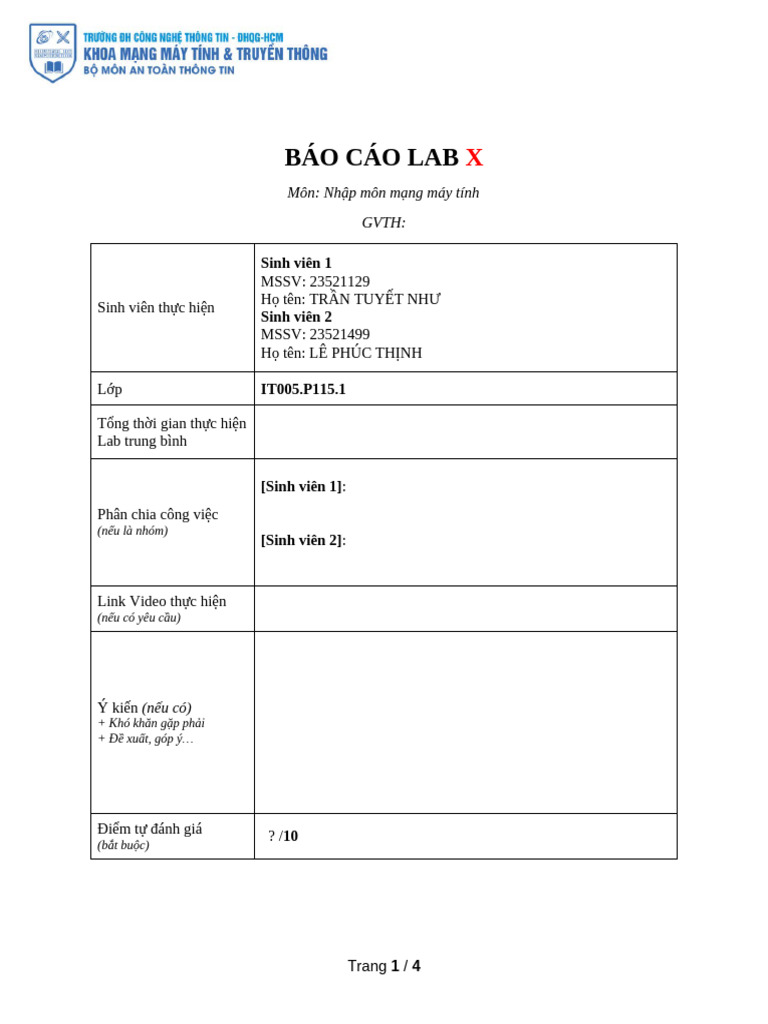 IT005.P115.1 - LabX - MSSV1 - MSSV2 | PDF