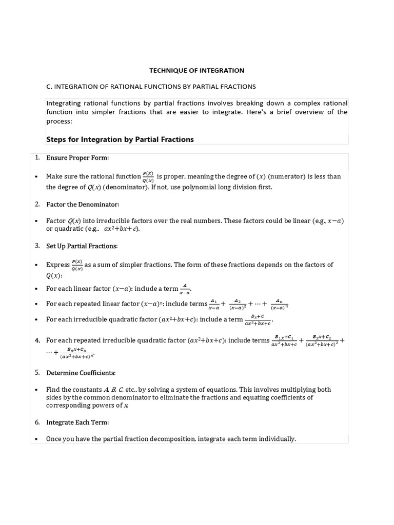 Partial Fraction | PDF | Factorization | Computational Science