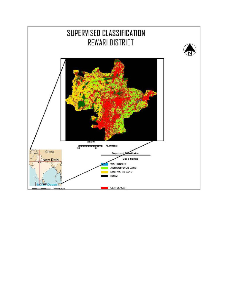 Supervised Classification Map of Rewari | PDF