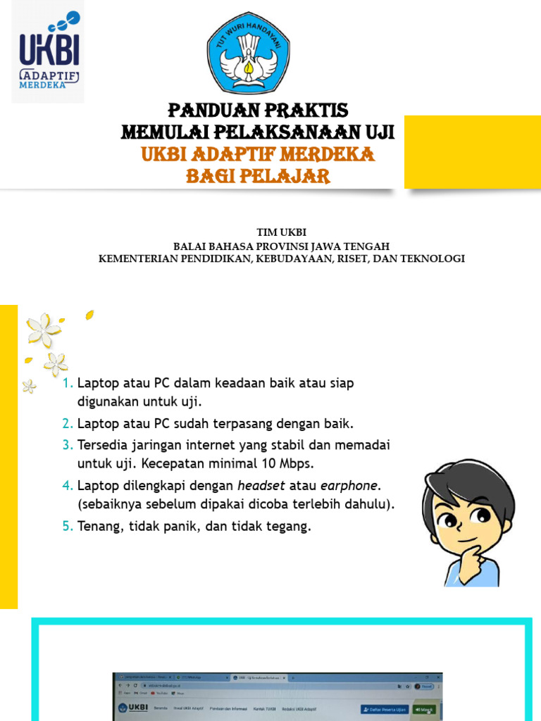 Panduan Memulai Tes UKBI Adaptif | PDF