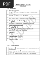 Class 10 Physics Formula Sheet | PDF | Electrical Resistance And ...