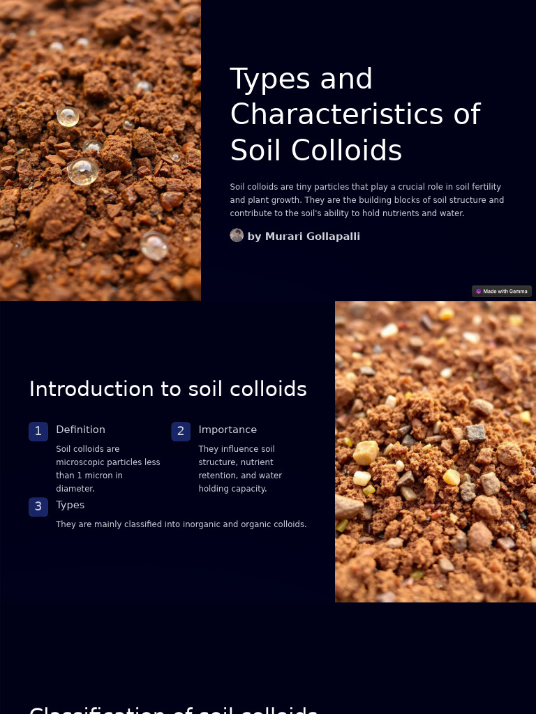 Soil Colloids: Types & Importance | PDF