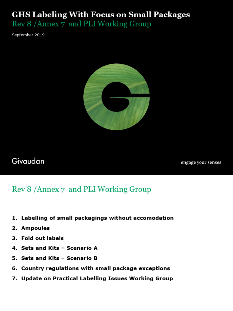 GHS Labeling for Small Containers | PDF | Mixture | Packaging And Labeling