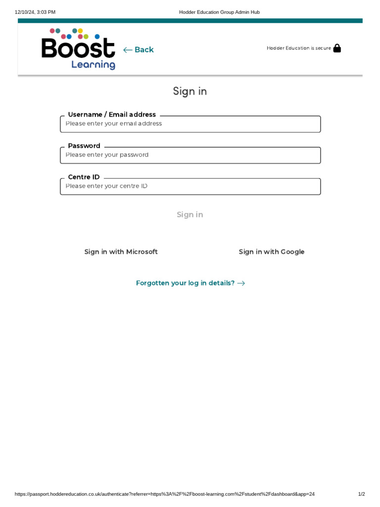Hodder Education Group Admin Hub | PDF