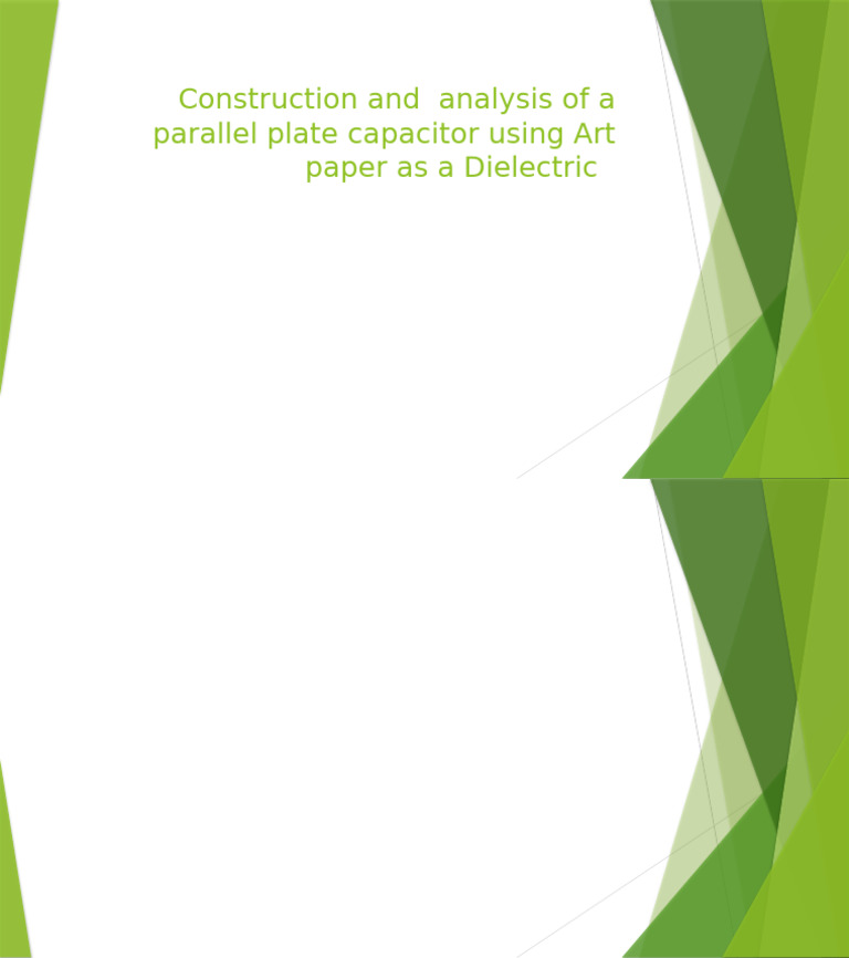 Parallel Plate Capacitor Analysis Pdf 2538