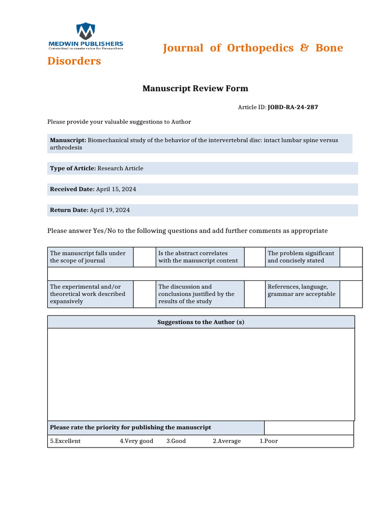 Review Form | PDF