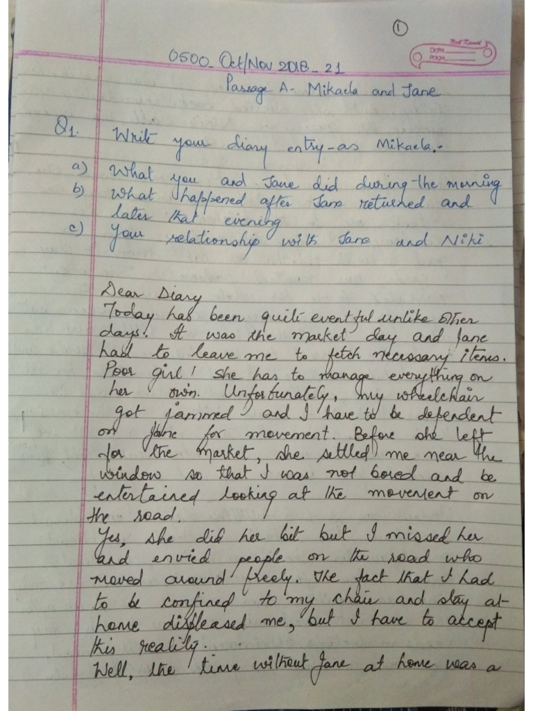 Model Answer Writer's Effect IGCSE 0500 FLE | PDF