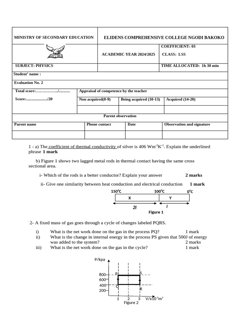 Physics LSS Eval 2 Elidens | PDF | Materials | Physics