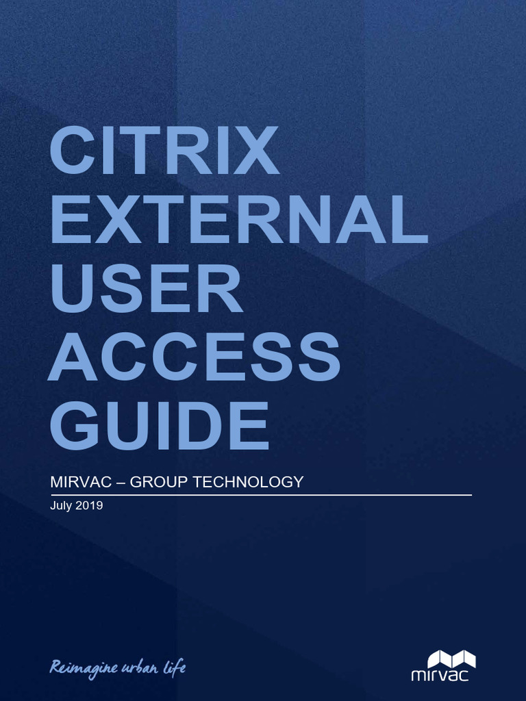 Citrix External User Access Guide | PDF | Citrix Systems | Mobile App