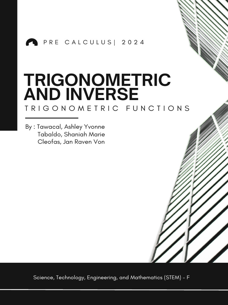 Trigonometric and Inverse Trigonometric Functions | PDF | Trigonometric Functions | Mathematical ...