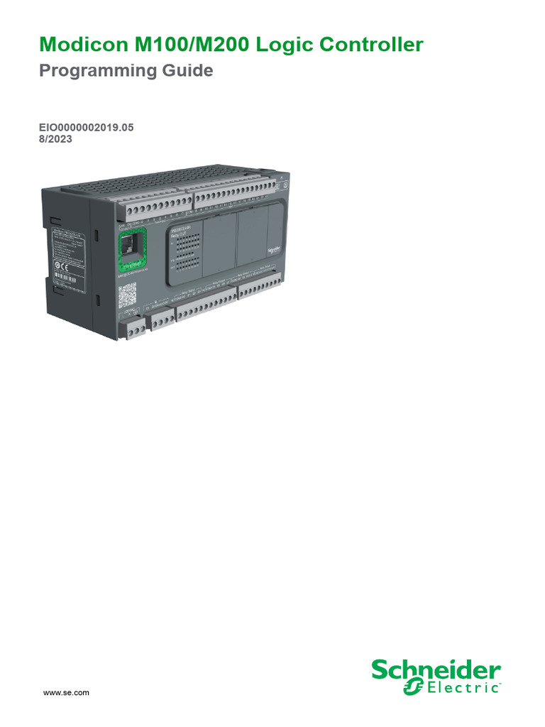 Modicon M100-M200 Logic Controller Programming Guide | PDF | Programmable Logic Controller ...