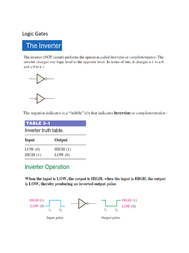 Lecture 2 Logic Gates | PDF