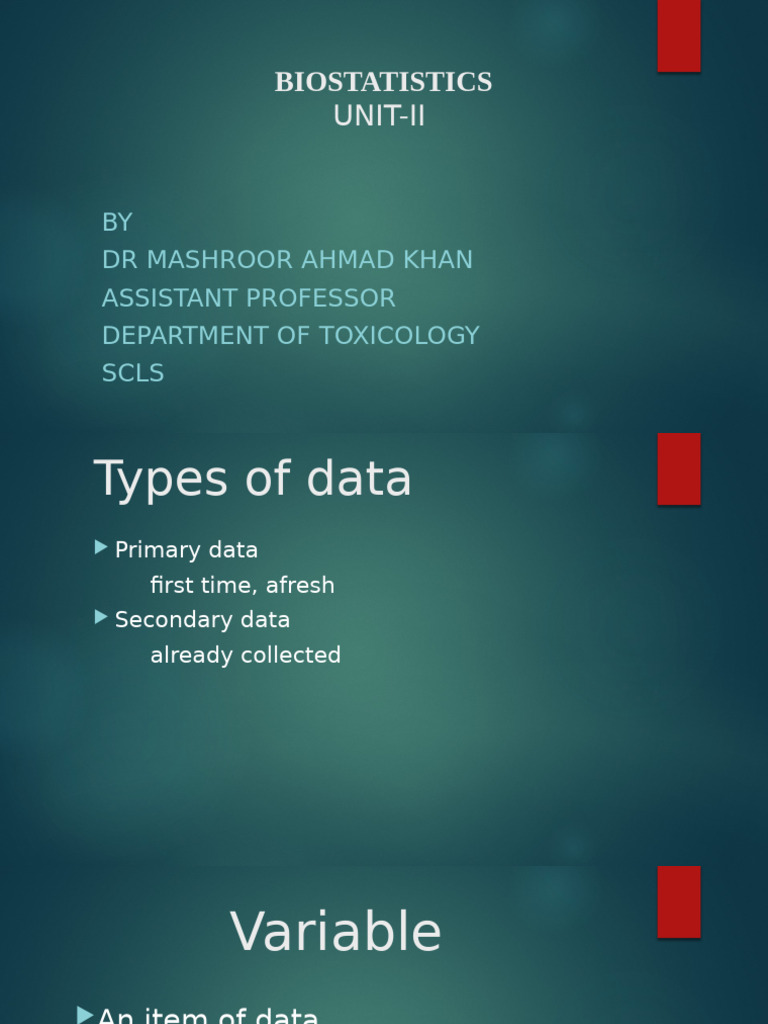 Basics of Statistics Unit-I SCLS | PDF | Level Of Measurement