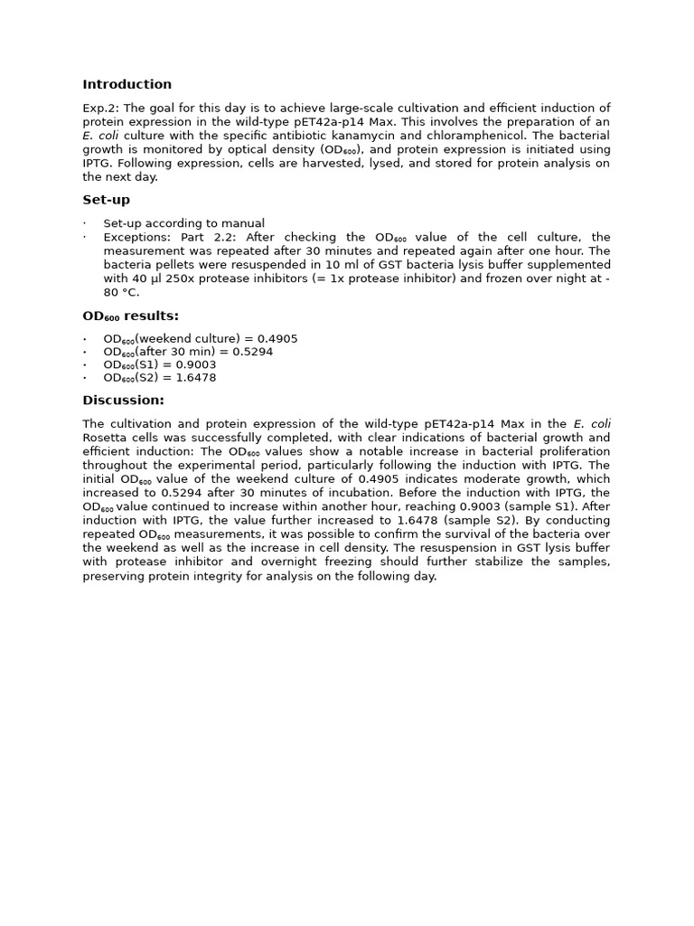 Biochemistry Lab Report Day 6 | PDF