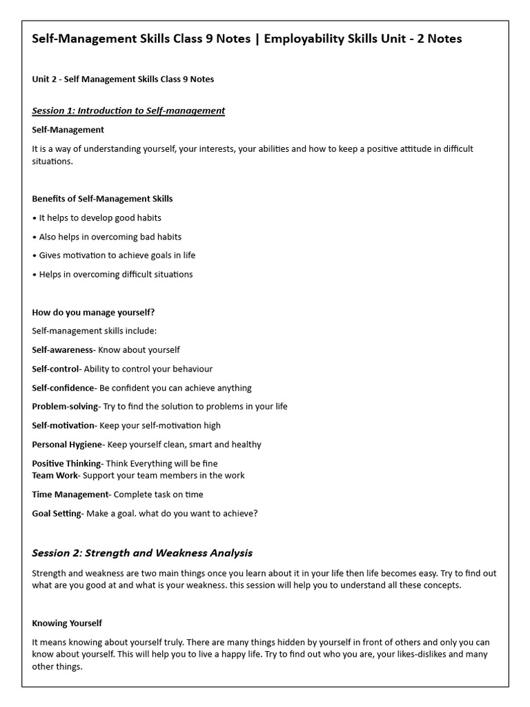 Self- Management (9th) | PDF | Psychology | Psychological Concepts