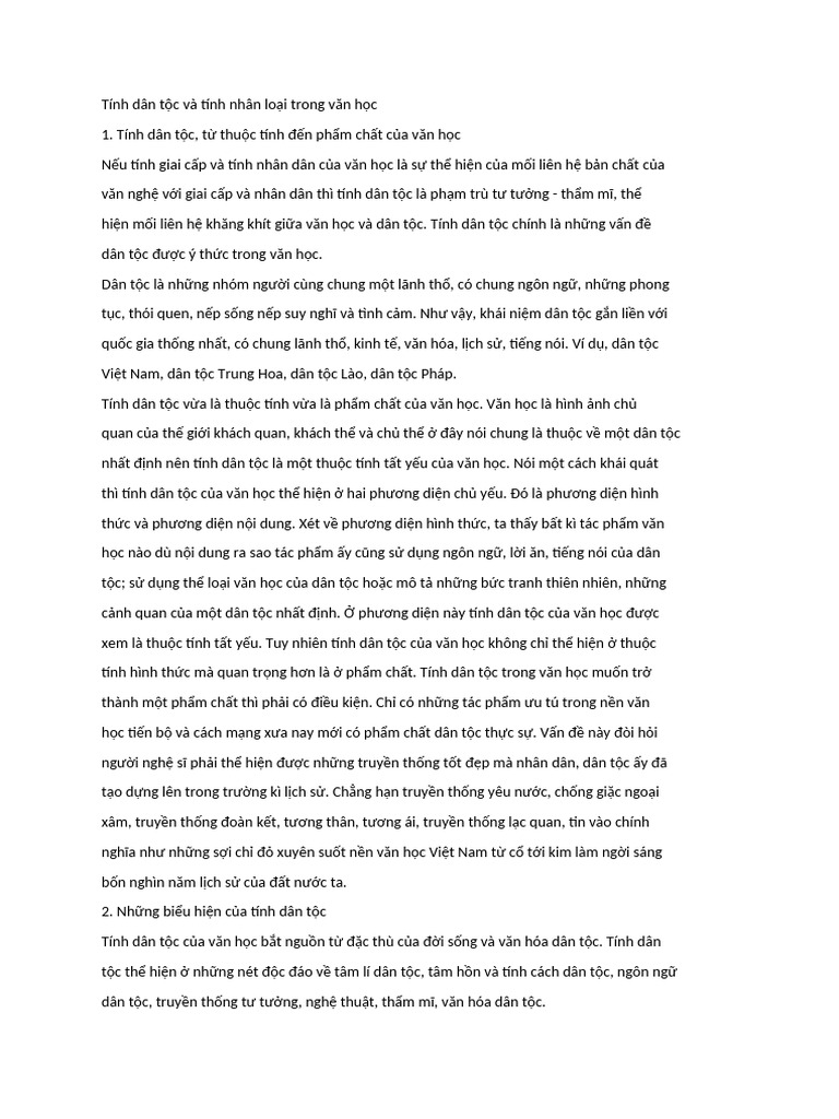 Dân T C - Lê Lưu Oanh | PDF