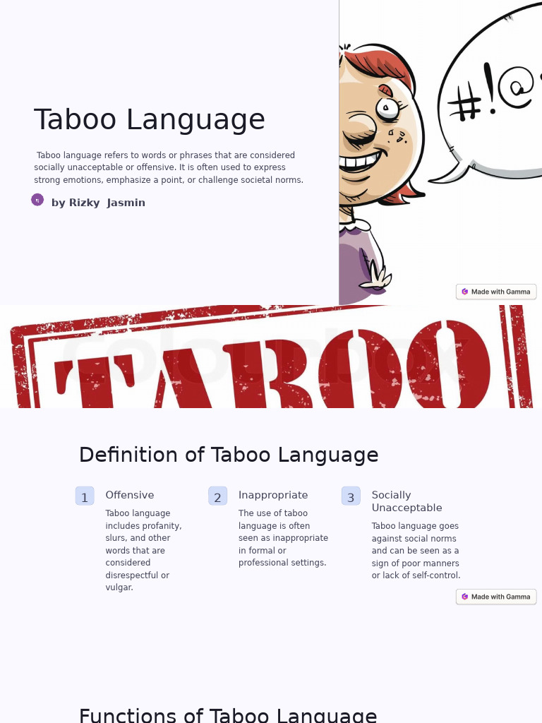Taboo Language | PDF