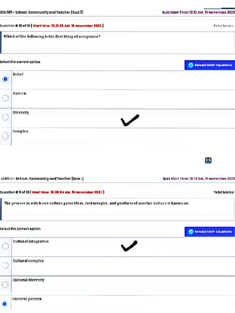 Edu501 Quiz1 2023 | PDF