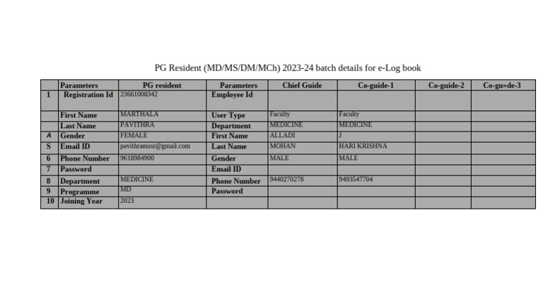 E Logbook Details | PDF
