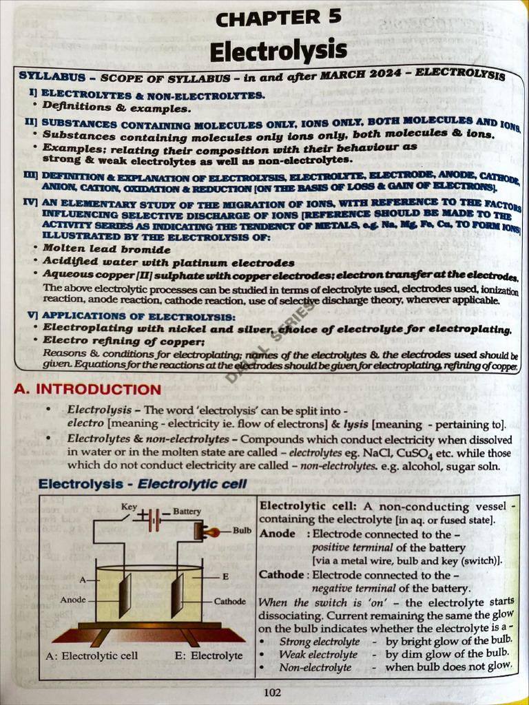 Electrolysis Book | PDF