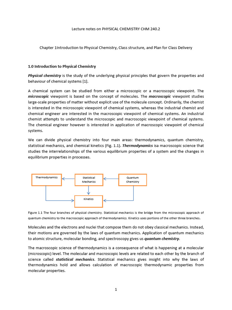 Lecture Notes On Gas CHM 240 | PDF | Gases | Physical Chemistry