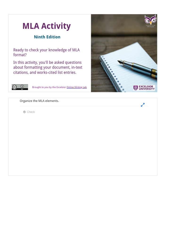 MLA Activity | PDF | Citation | Publishing