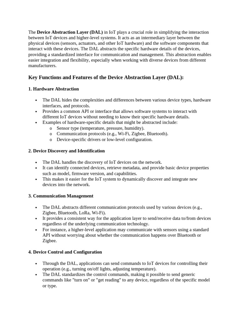 The Device Abstraction Layer | PDF | Internet Of Things | Abstraction ...