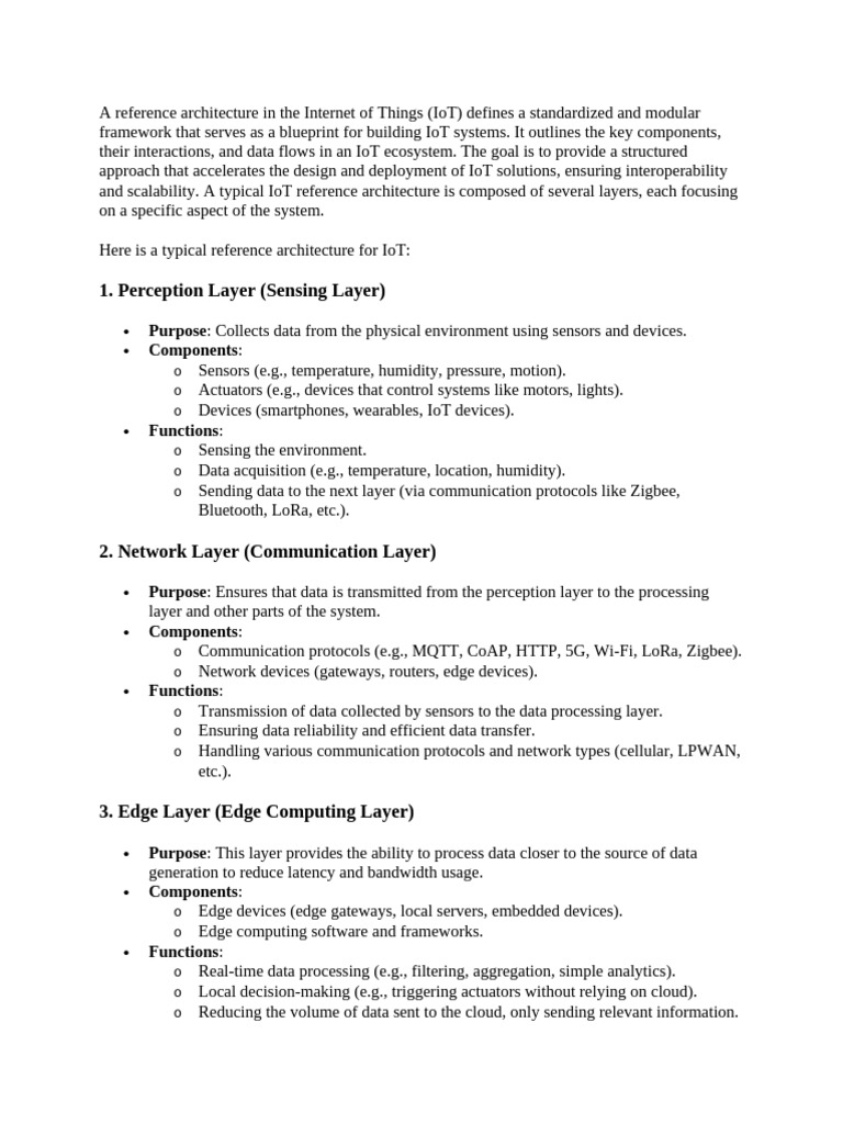 iot reference architecture | PDF | Internet Of Things | Computer Network iot reference architecture | PDF | Internet Of Things | Computer Network