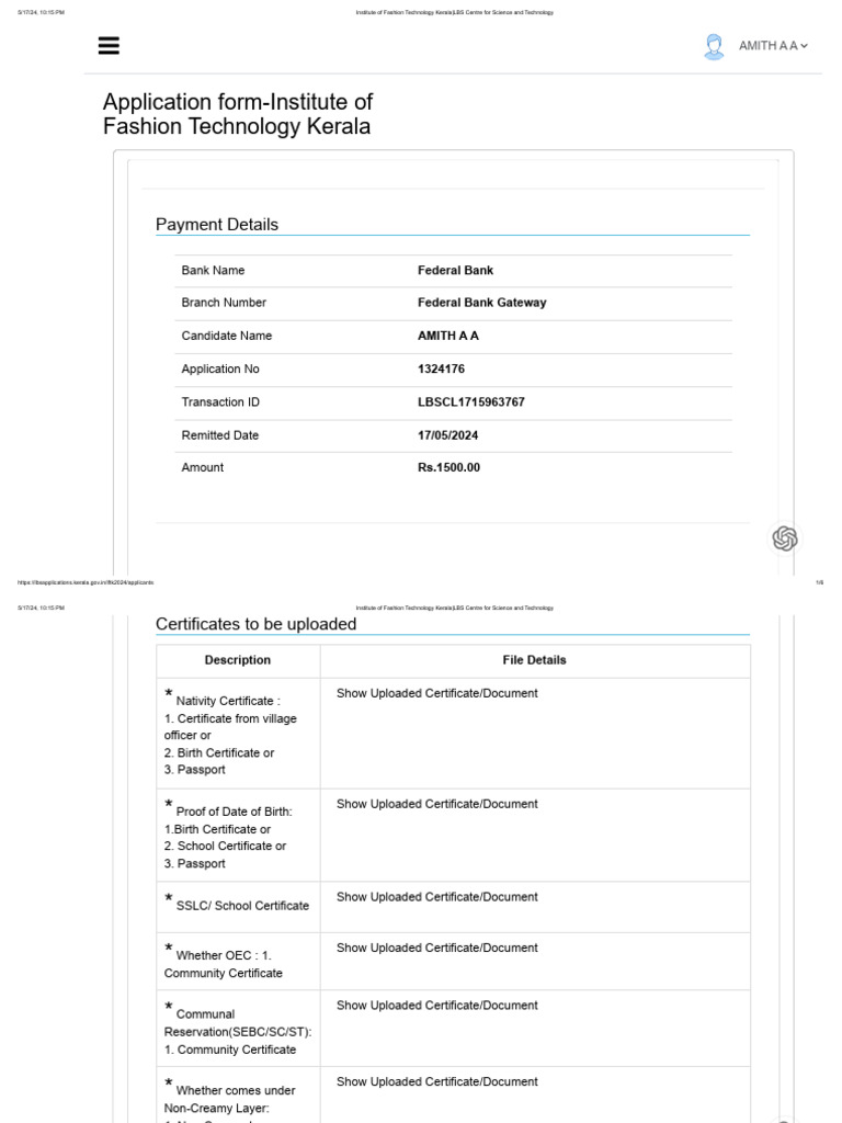 Institute of Fashion Technology Kerala - LBS Centre For Science and ...