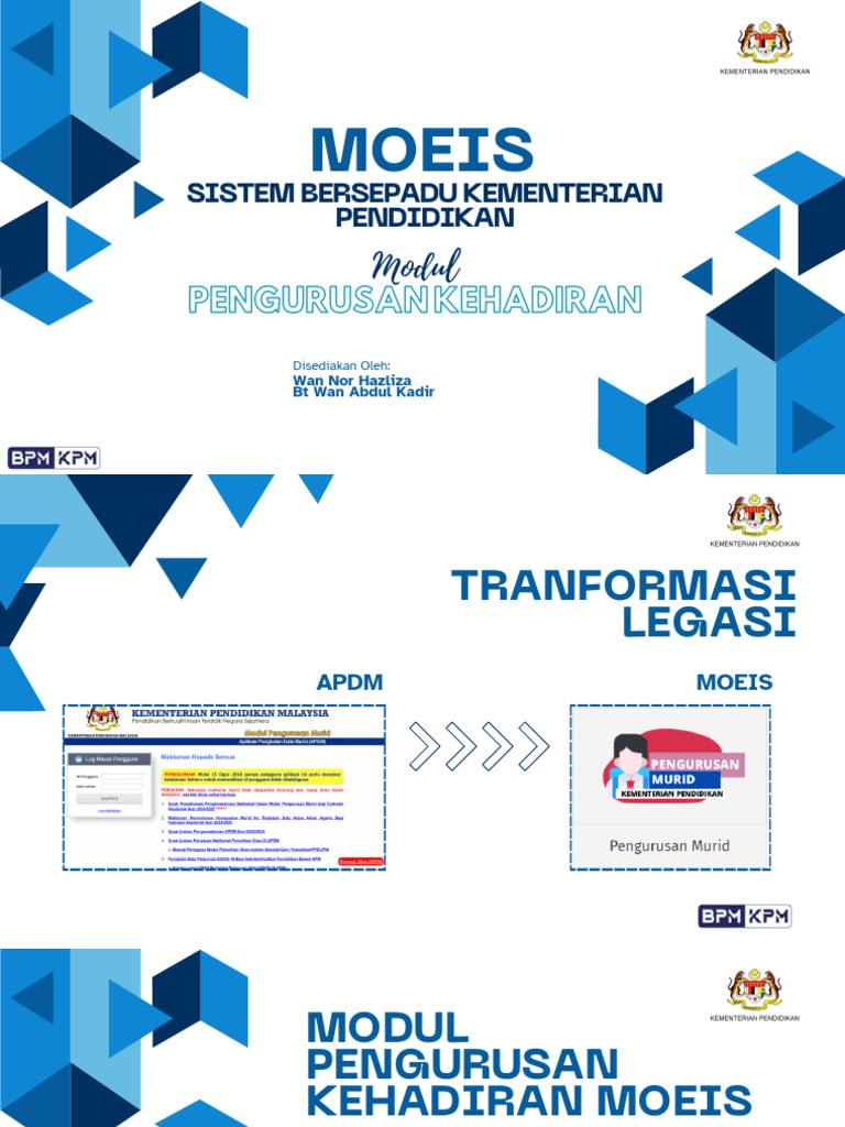 Modul Pengurusan Murid - Peranan PKHEM - Menu Pengurusan Sahsiah - Submenu Pengurusan Kehadiran ...