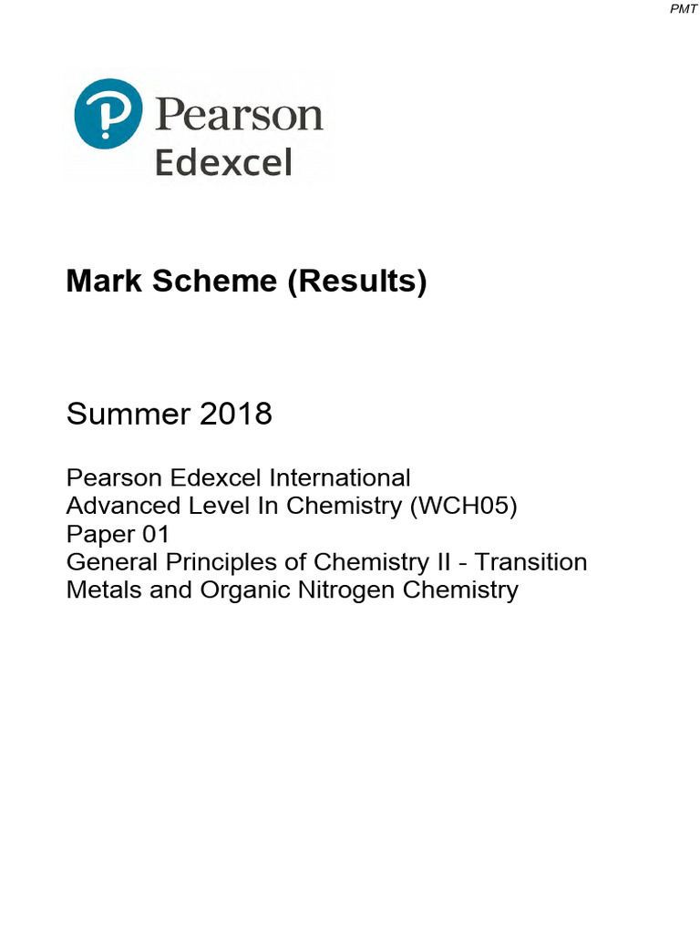downloadChemistryA LevelPast PapersEdexcel IALUnit 5june20201820 (IAL) 20MS20 20un | PDF ...