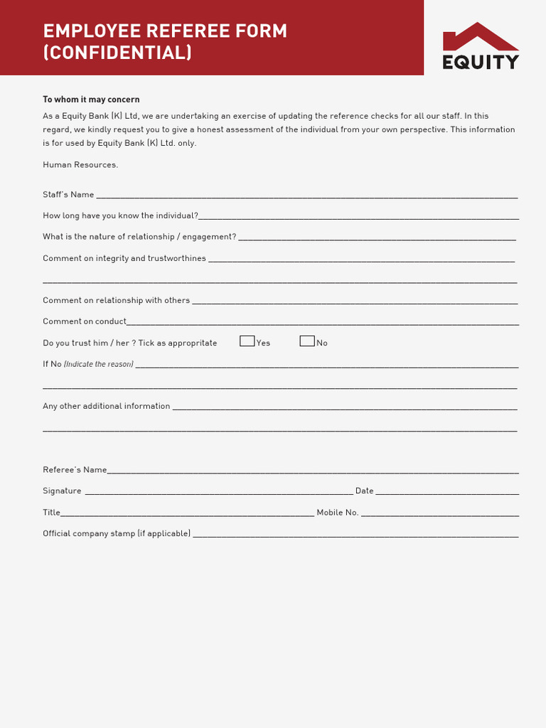 HR - Reference Check Form | PDF