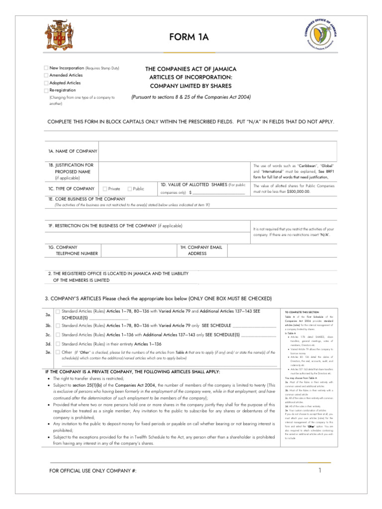 FORM_1A_11012024 | PDF | Shareholders | Companies