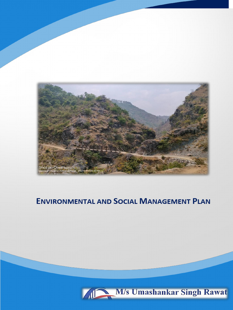 Environment and Social Plan Report | PDF | Waste | Fire Safety