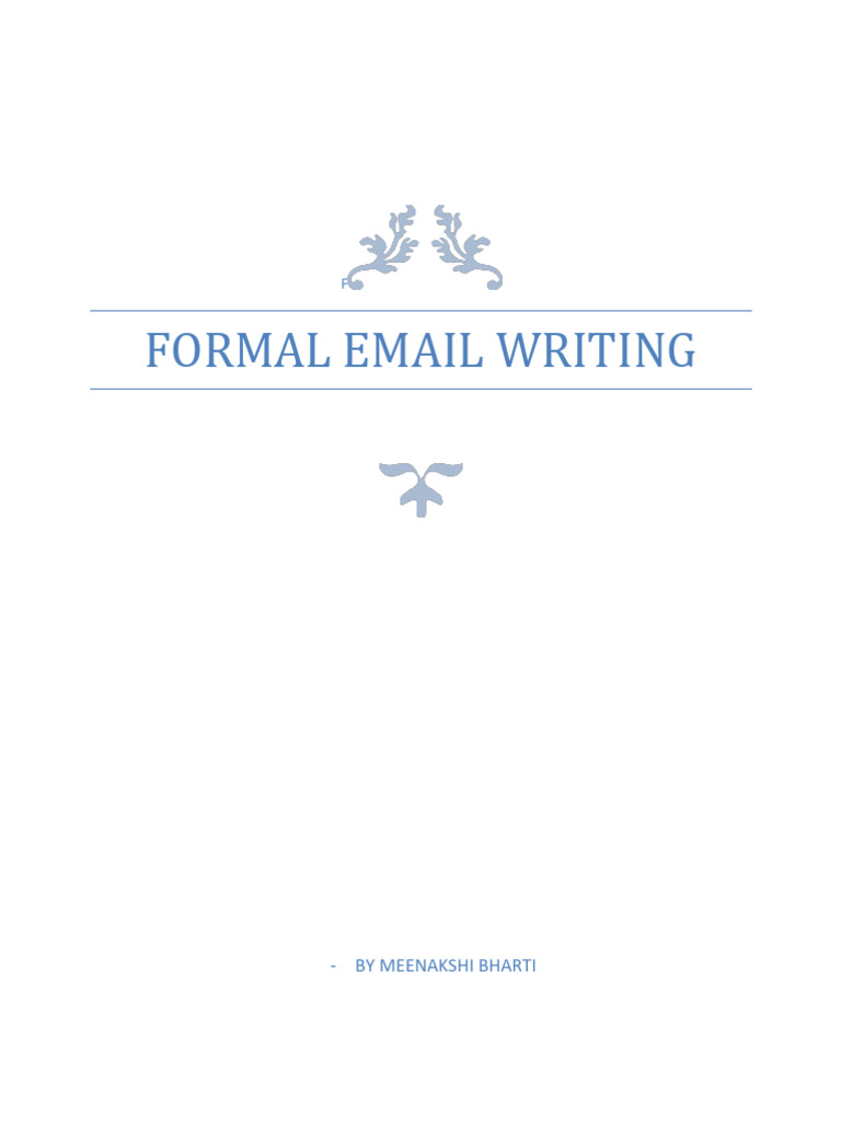 Writing A Formal Email Pdf Marketing Human Communication