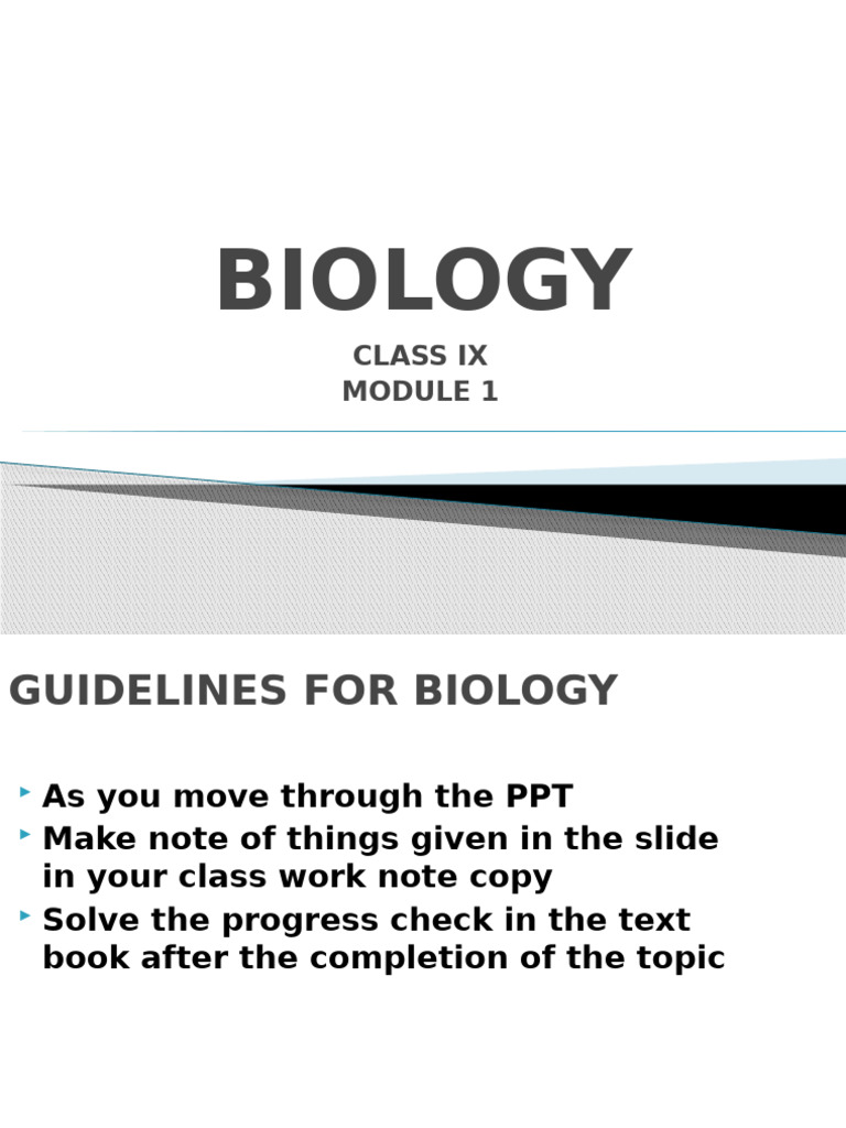 Class 9 Bio CELL Module 1 | PDF | Cell (Biology) | Microscope