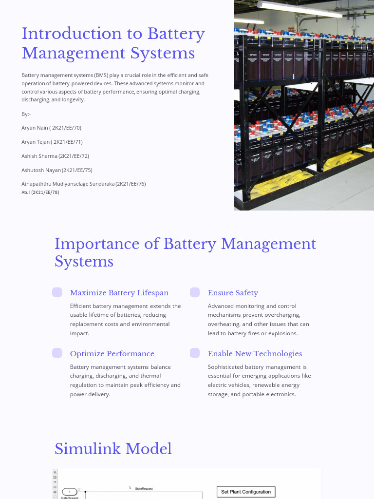 Introduction To Battery Management Systems | PDF | Energy Storage | Electric Vehicle