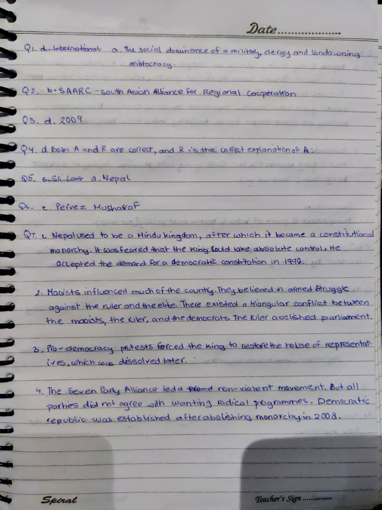 Contemporary South Asia Test | PDF