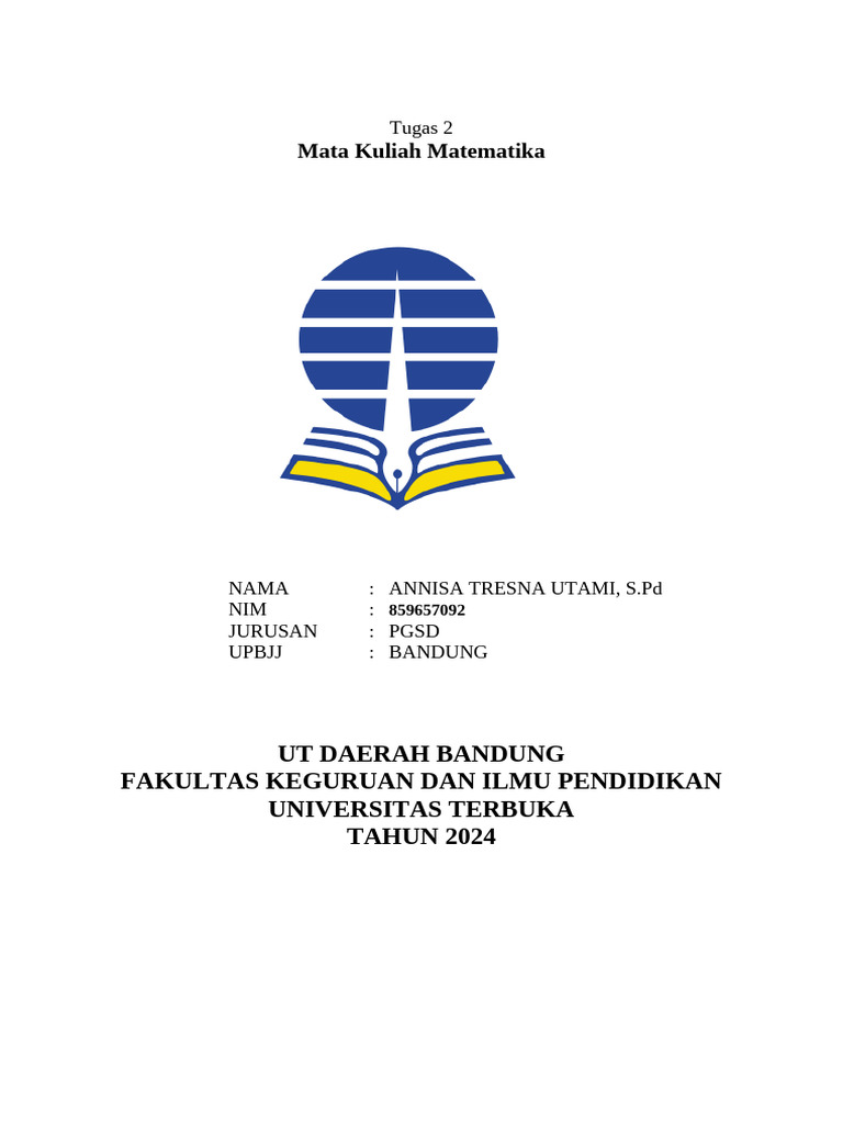 Tuga 2 Matematika Annisa Tresna Utami | PDF