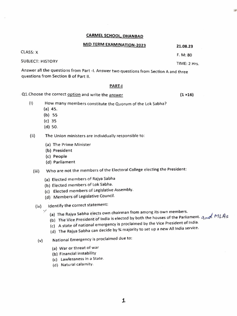 History Mid Term 2023 | PDF