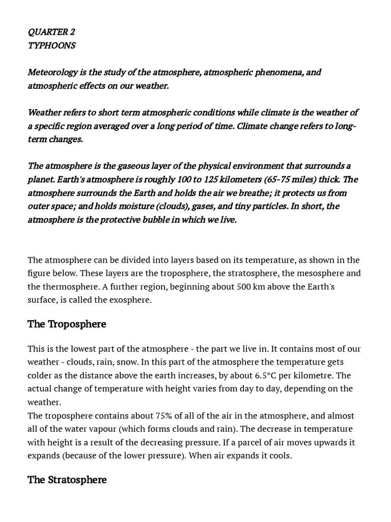 Typhoons | PDF | Atmosphere Of Earth | Tropical Cyclones