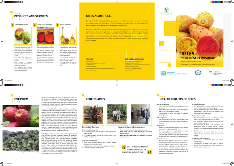 Beles Trifold 2019 Print | PDF | Fruit Preserves | Dietary Fiber